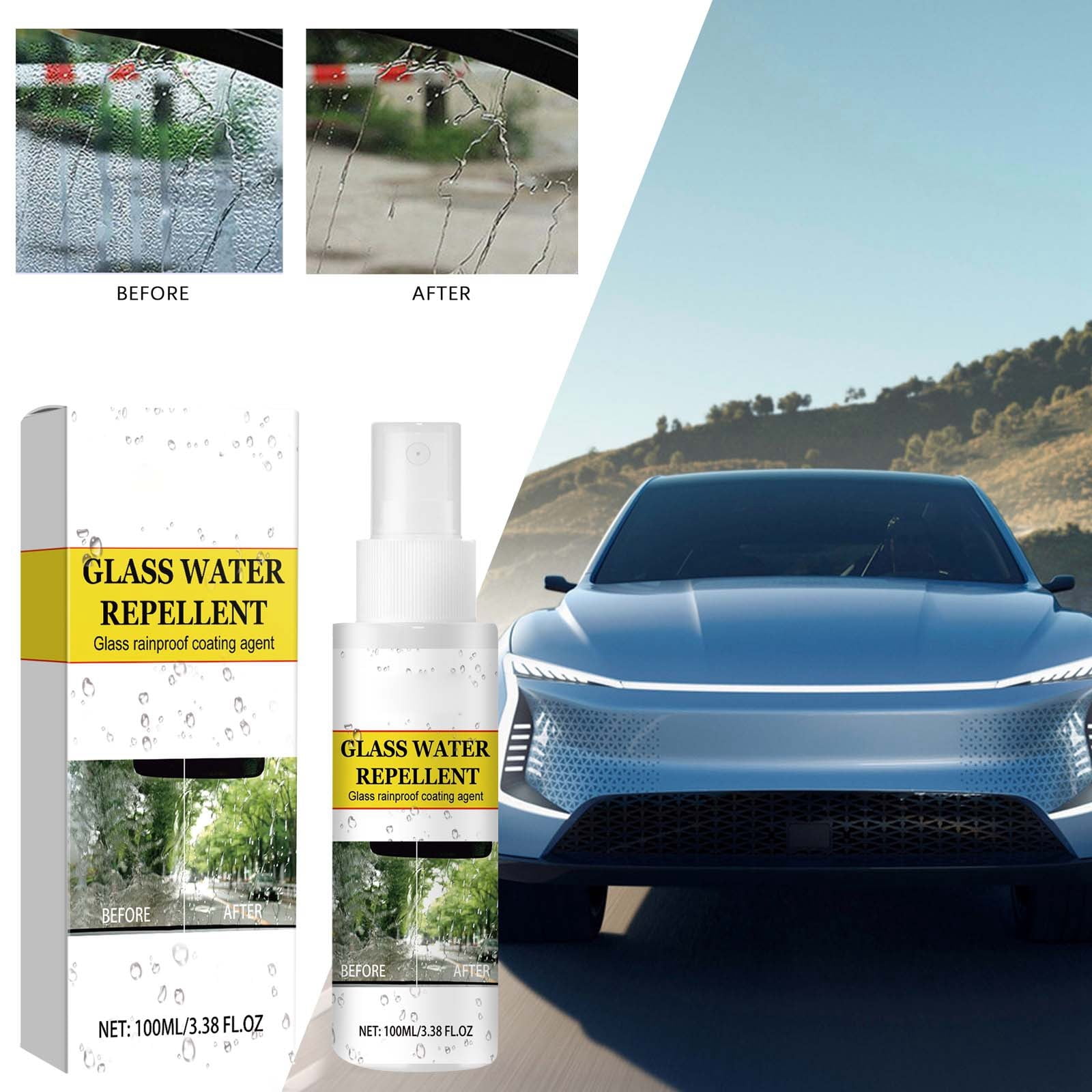 EKKIMIMI Car Glass Cleaning Spray 100ml Rain and Fog Proof Cleaning ...