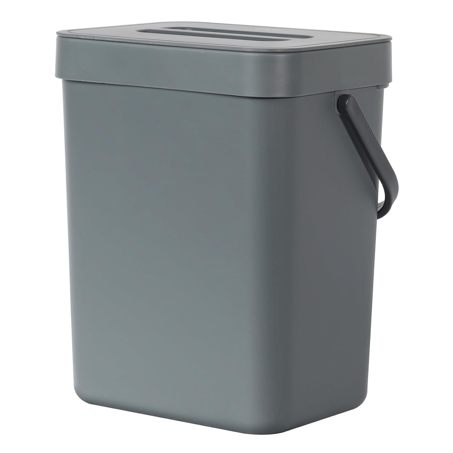 Puro Wall-Mounted Trash Can with Lid, 1.32 Gal / 5L Hanging Trash Can ...