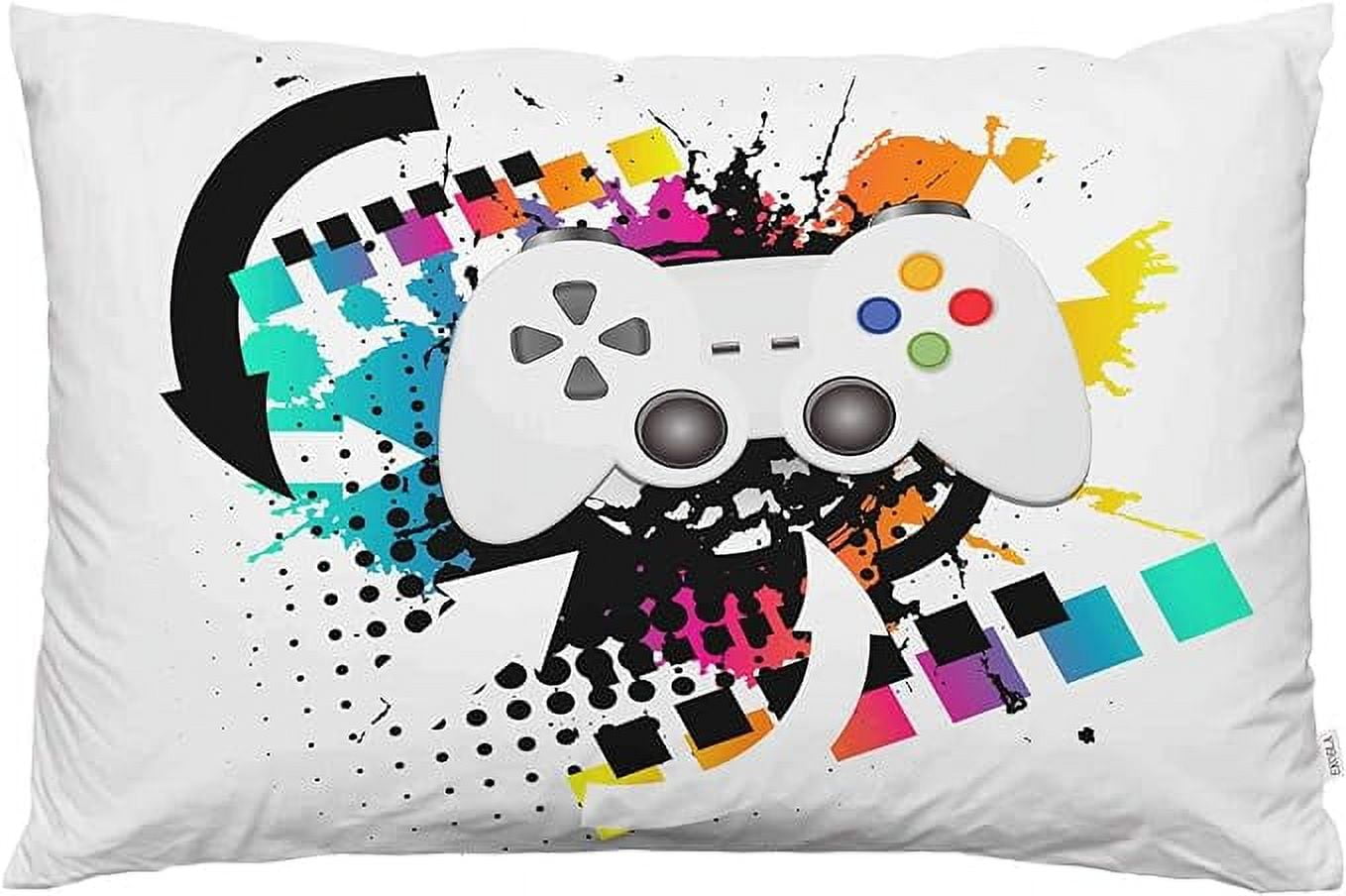 EKOBLA Throw Pillow Cover Gamer Modern Design Game Console Controller ...