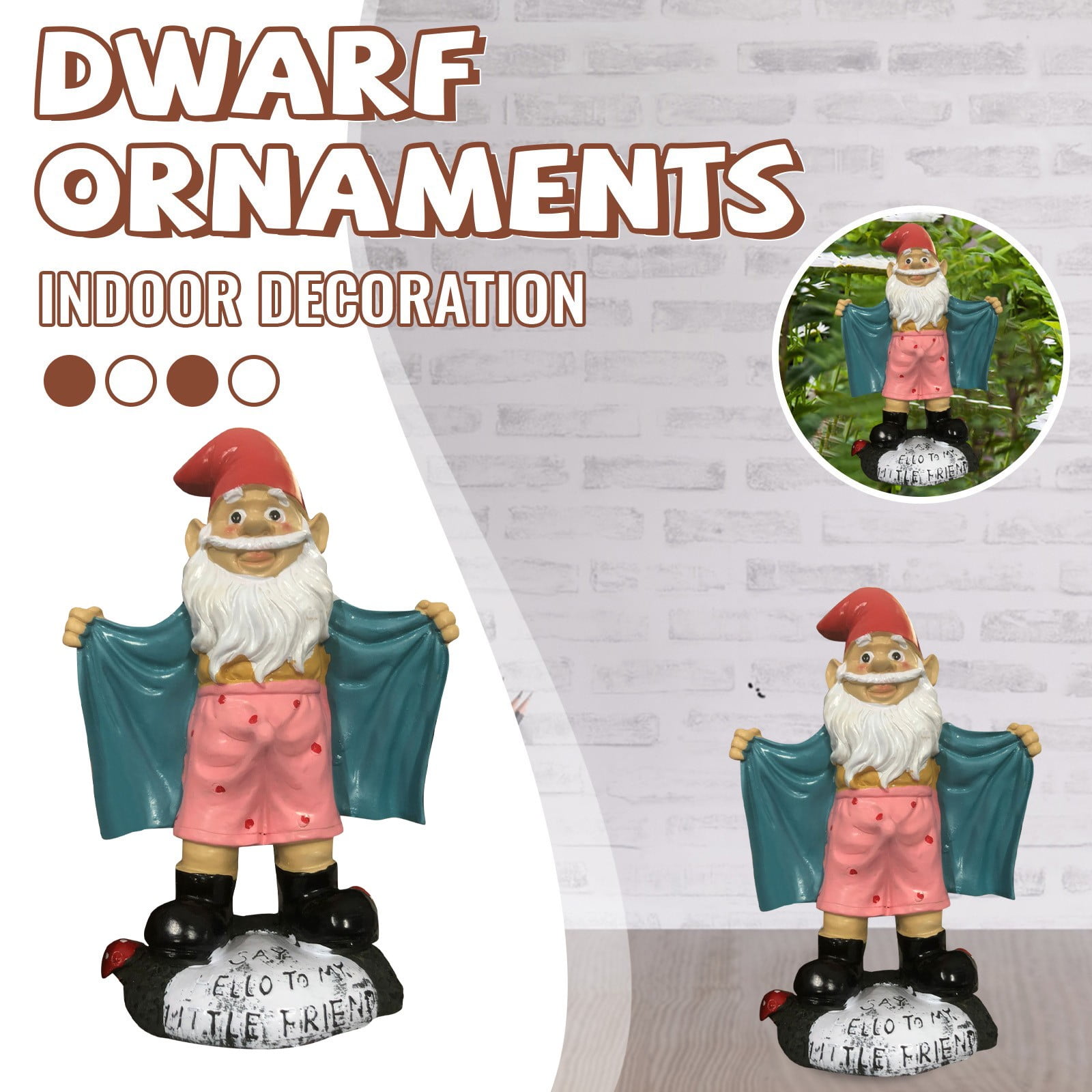 Ekousn Sexy Funny Garden Gnome Statue Garden Decorati Resin Dwarf Statue