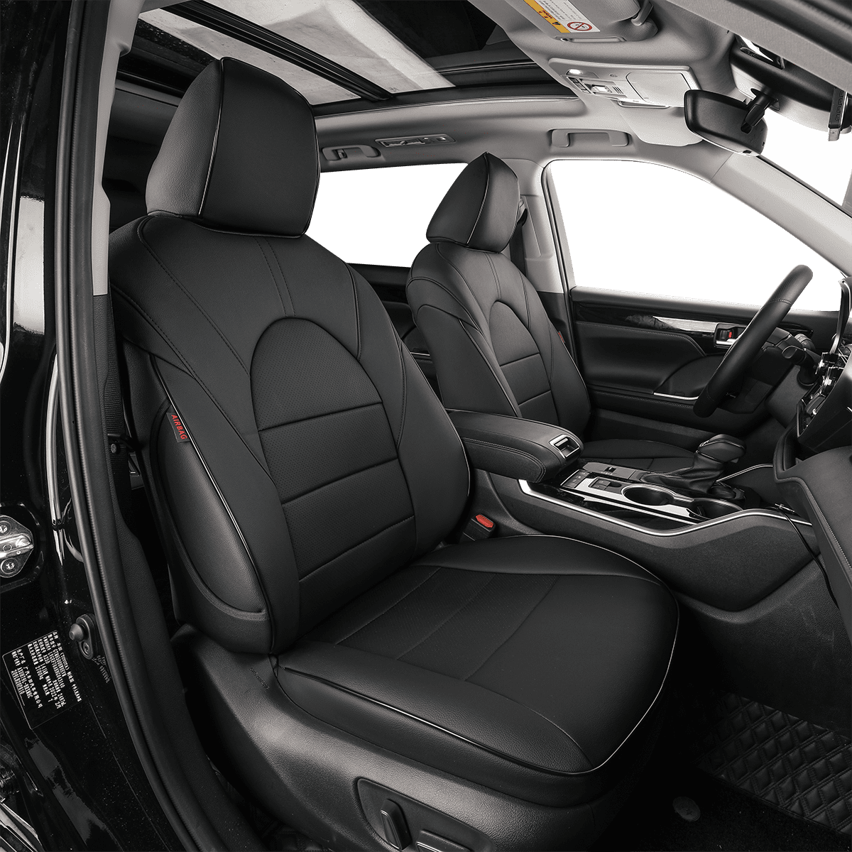 EKR Custom Fit Leather Seat Covers for Toyota Highlander 2020-2024 ...