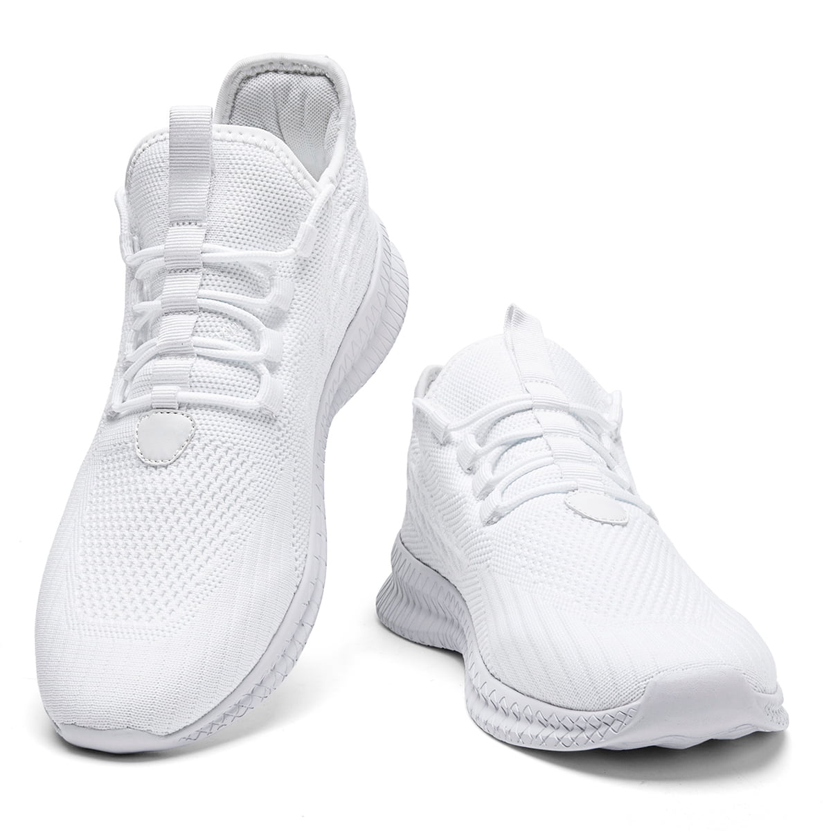 EKRBXA Knit No-Tie Sneakers, Lightweight Breathable Mesh Running Shoes ...