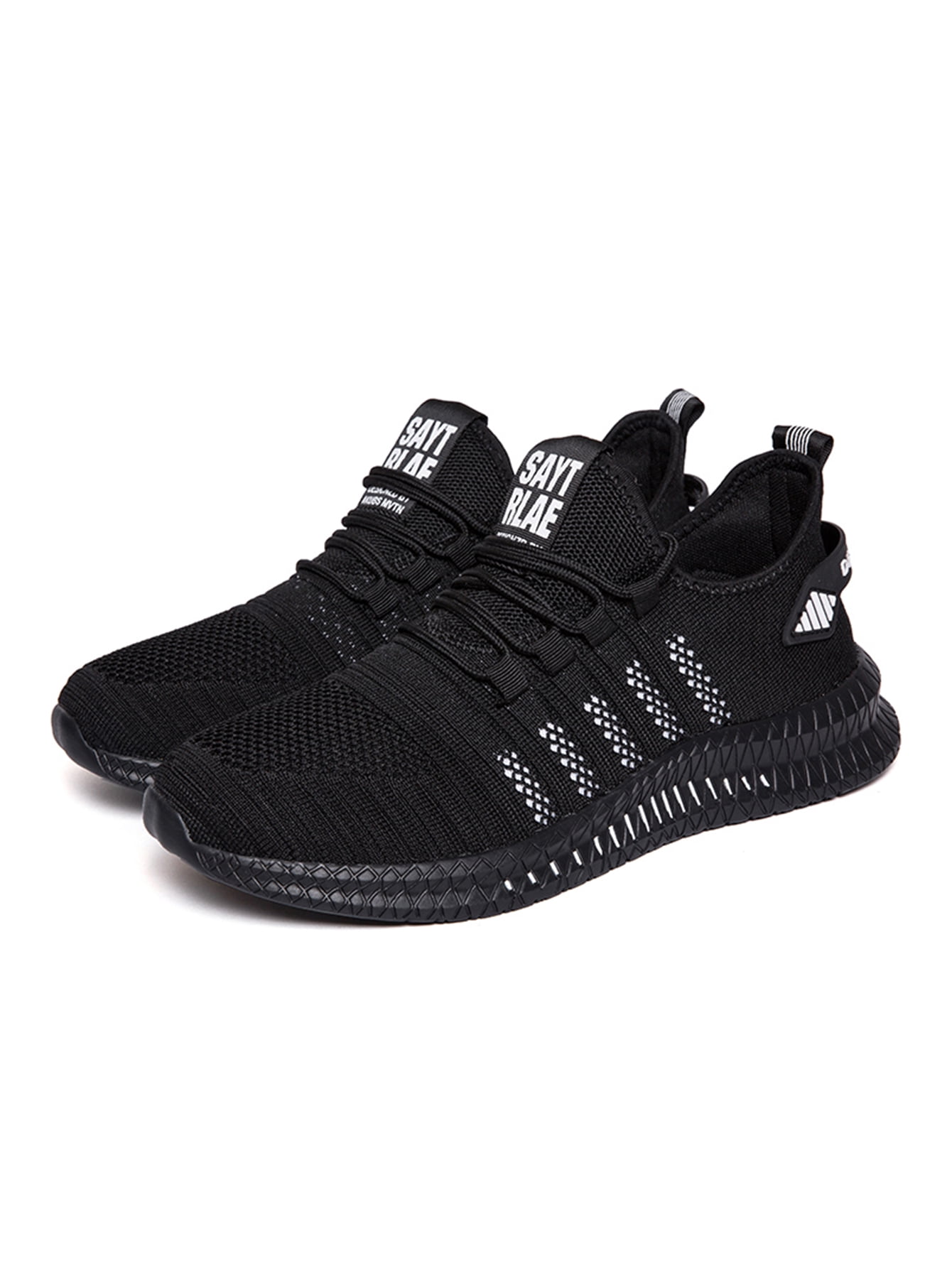 EKRBXA Knit No-Tie Sneakers, Lightweight Breathable Mesh Running Shoes ...