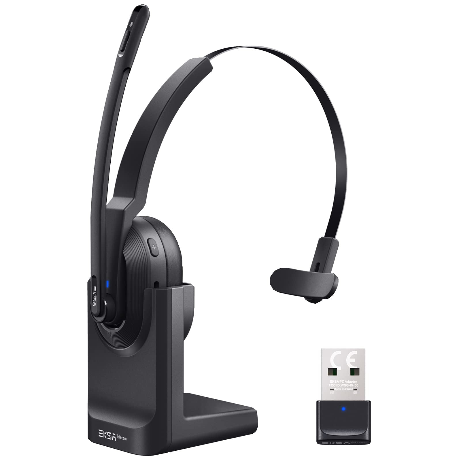 EKSA Wireless Headset with AI Noise Cancelling, 45 Hours Playtime ...