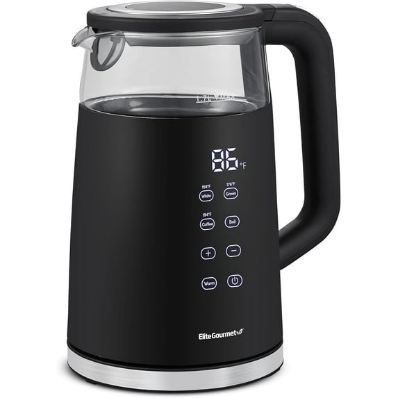 EKT8717 1.7L Dual Wall Cool Touch Electric Tea Kettle, Borosilicate ...