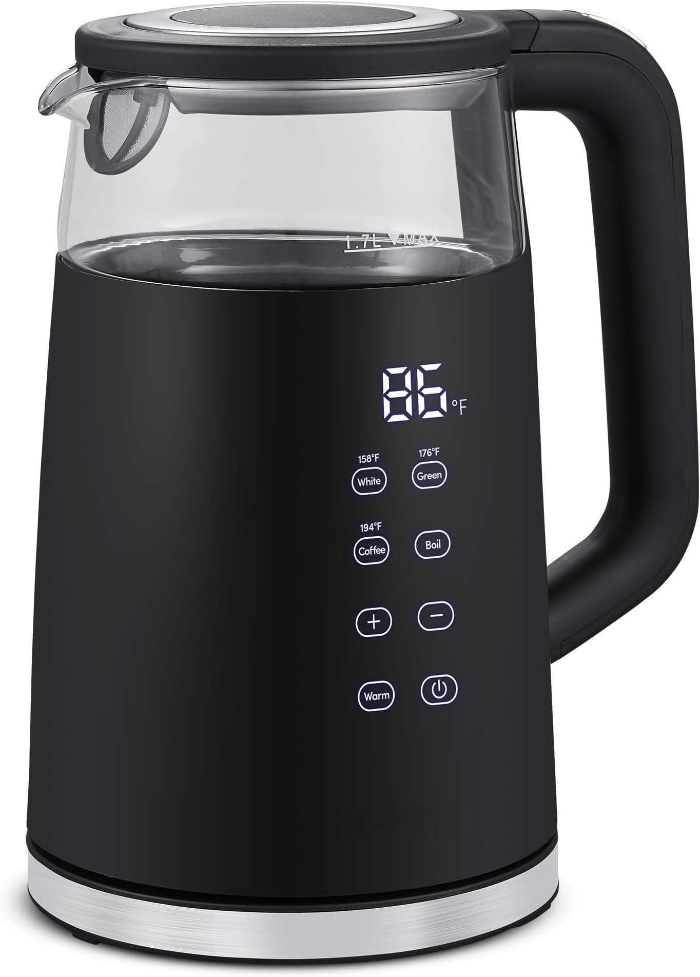 EKT8717 1.7L Dual Wall Cool Touch Kettle, Borosilicate Glass, 304 ...