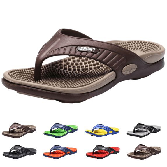 EKVAHL Flip-flops Massage Slippers with Arch Support,Men & Women ...