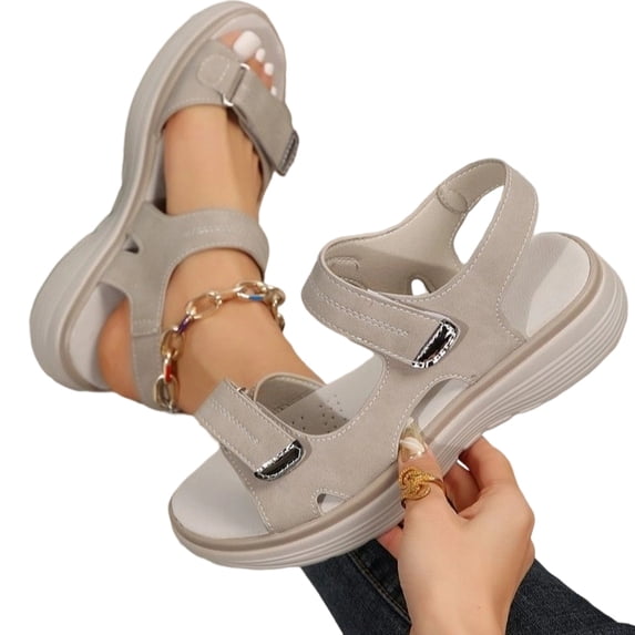 EKVAHL Women's Adjustable Strap Orthopedic Sandals, Open Toe Non-Slip ...