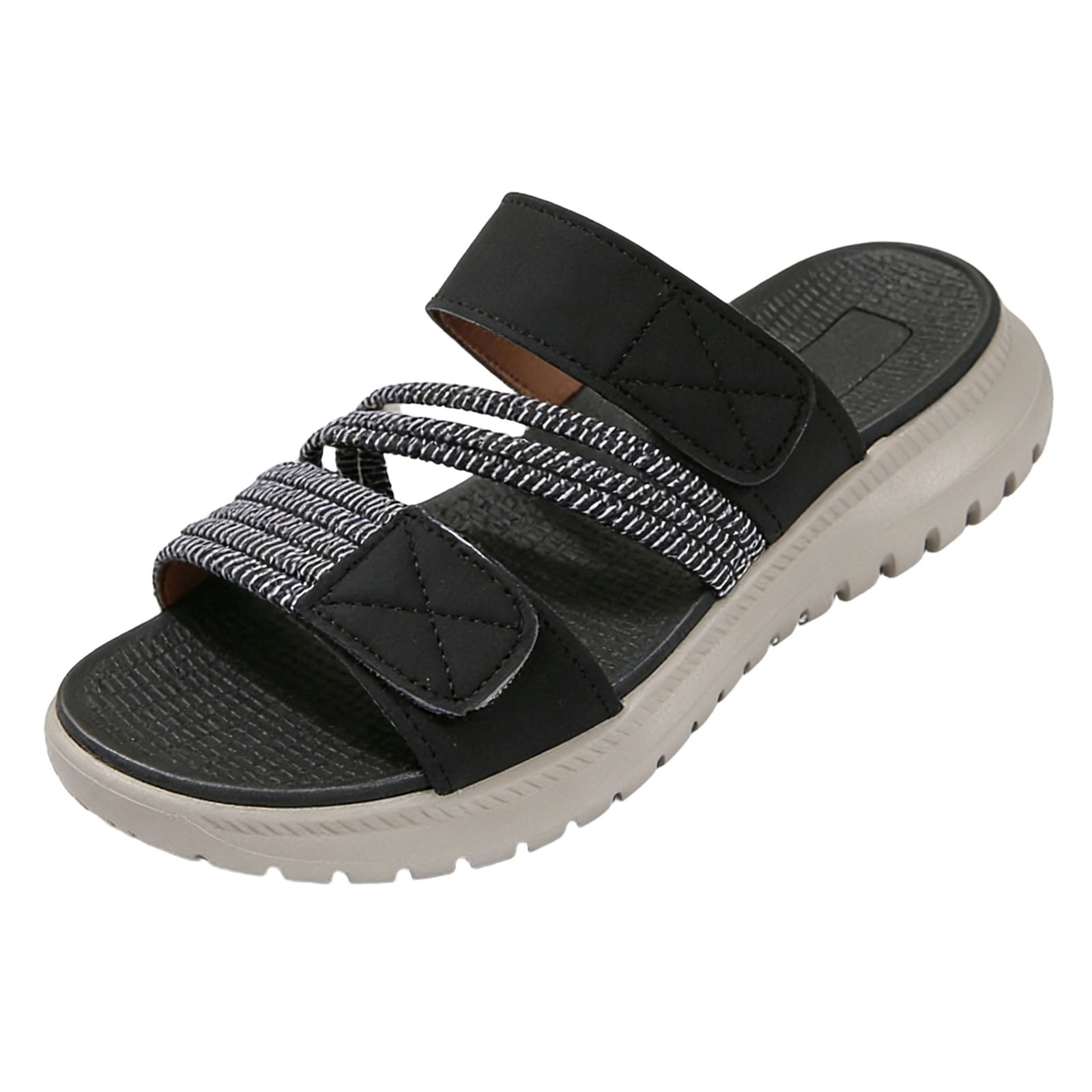 EKVAHL Women's Sport Slide Sandals, Adjustable Strap Open Toe Shoes ...