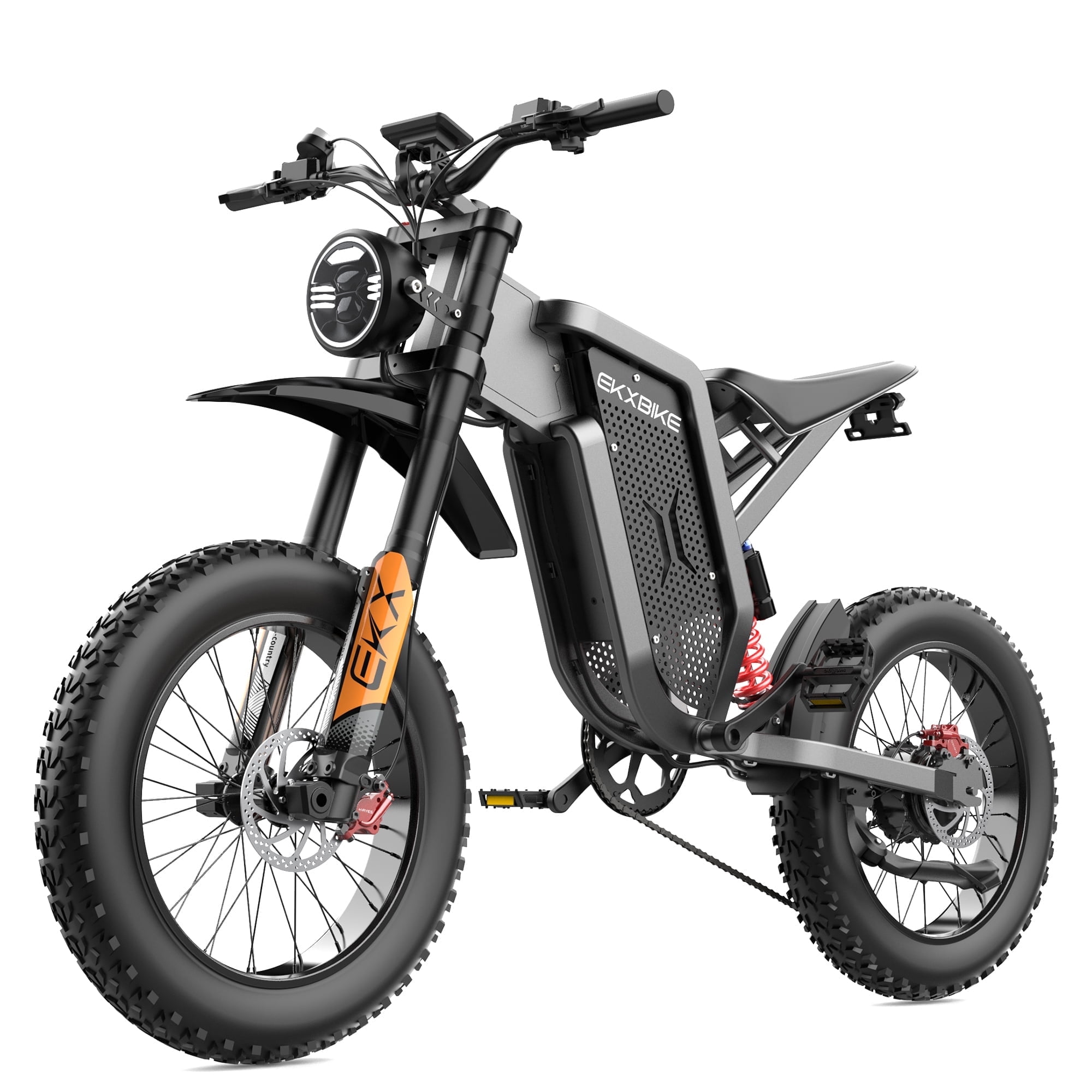 EKXBIKE Electric Motorcycle Bike for Adults, X21 Dirt Bike 2000W Motor 48V/35Ah Removable ...
