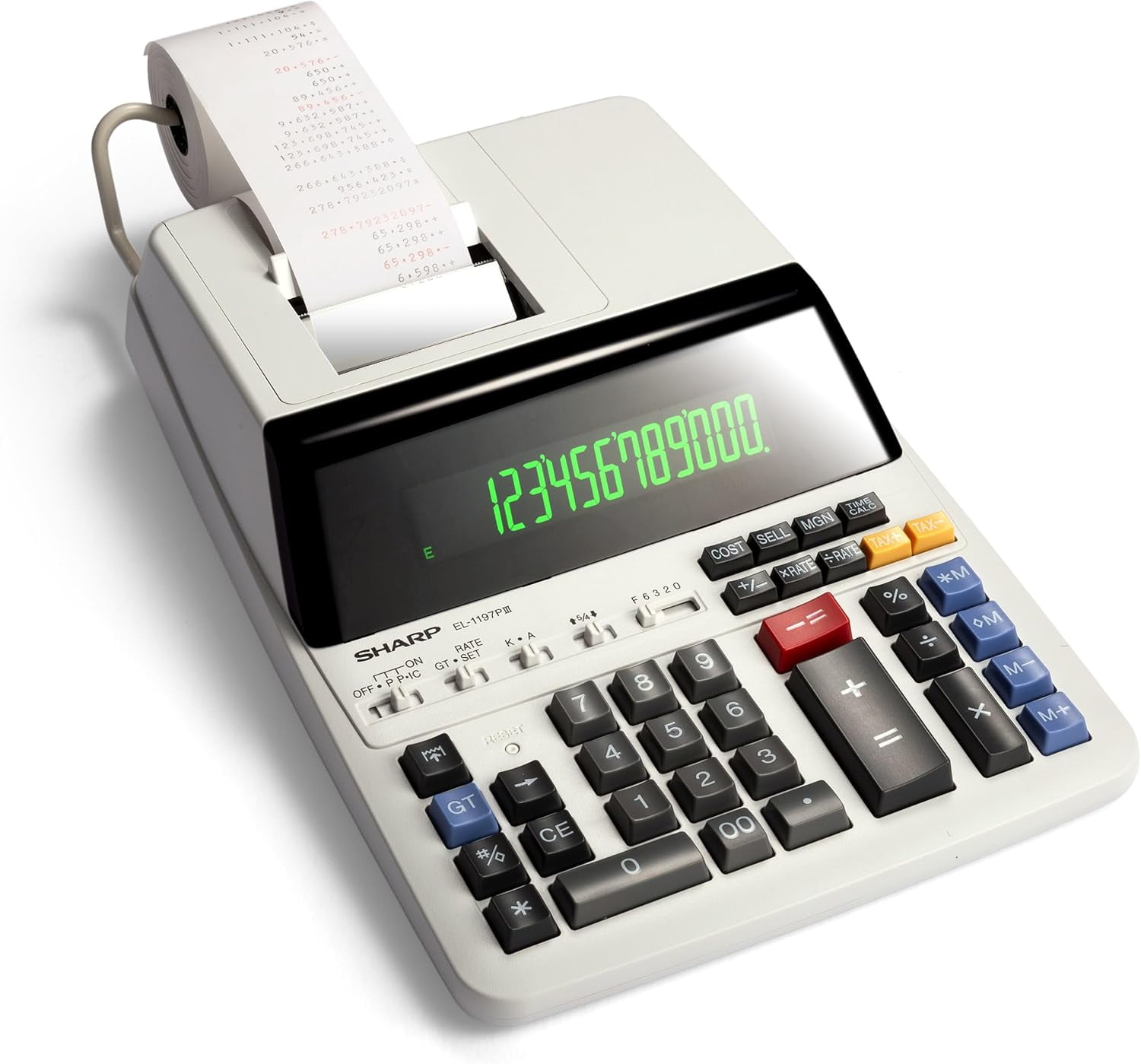 EL-1197PIII Heavy Duty Color Printing Calculator with Clock and ...