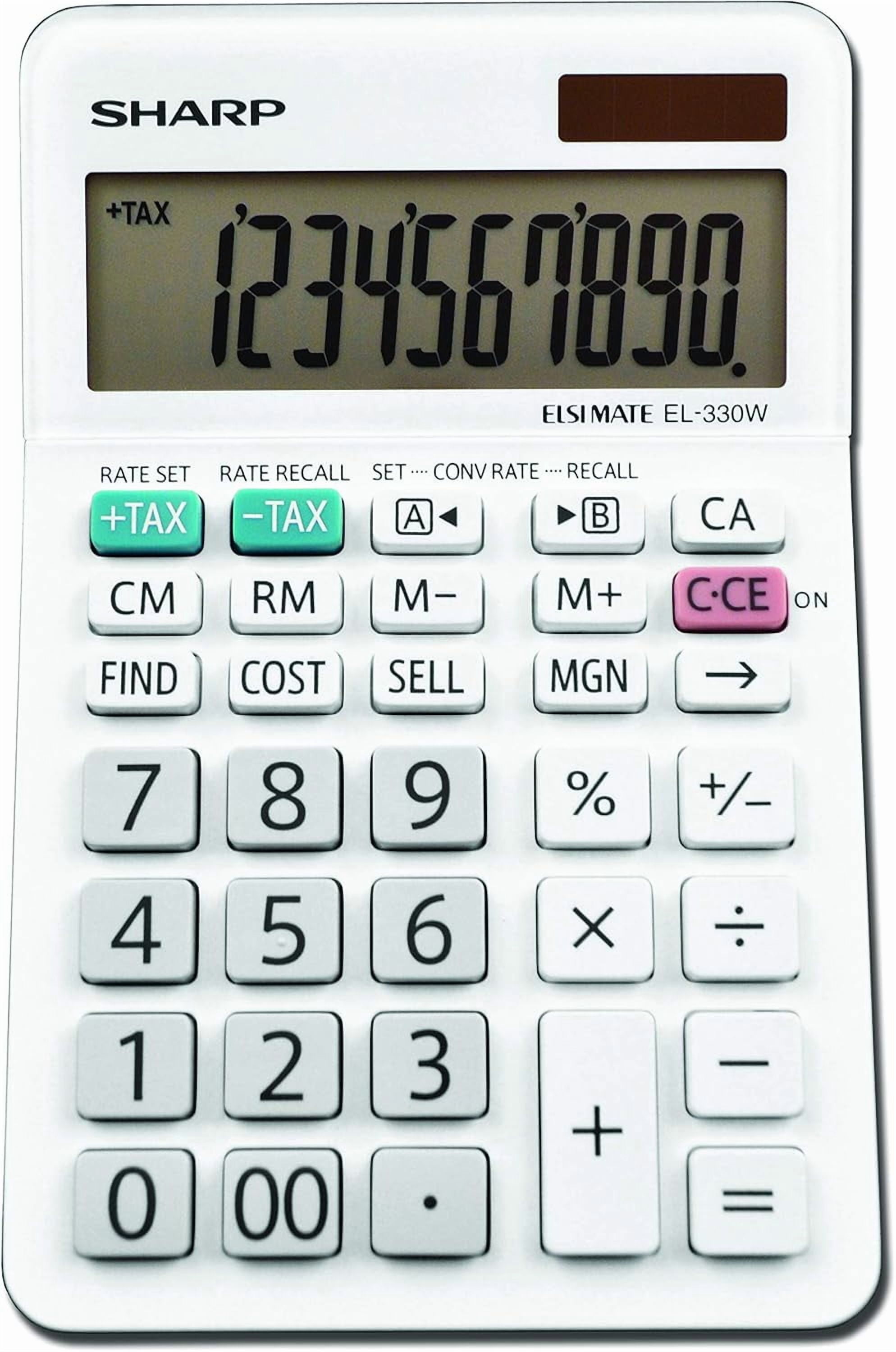 EL-330WB Standard Function Basic Desktop Calculator, Lar Display, for ...