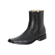 Men Stacy Adams Boot Madison Black White Biscuit Toe Zipper 00026-111 ...