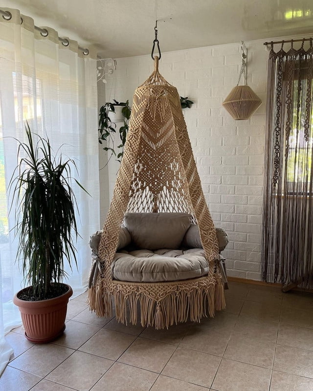 EL CLASICO OVERSEAS Handmade Swing Bohemian Macrame Swing Chair ...