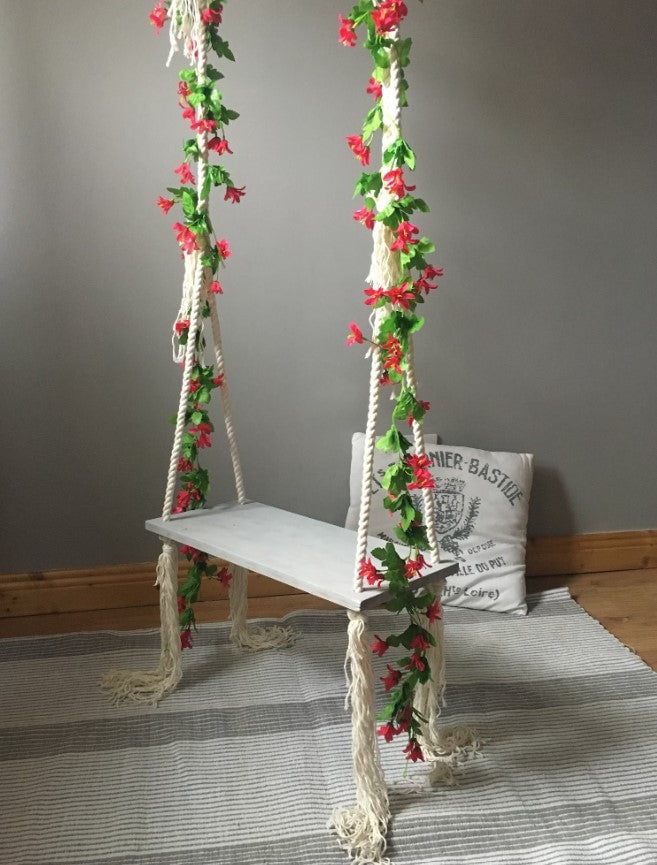 EL CLASICO OVERSEAS Hanging Beach Macrame Swing, Macrame Wood Swing ...