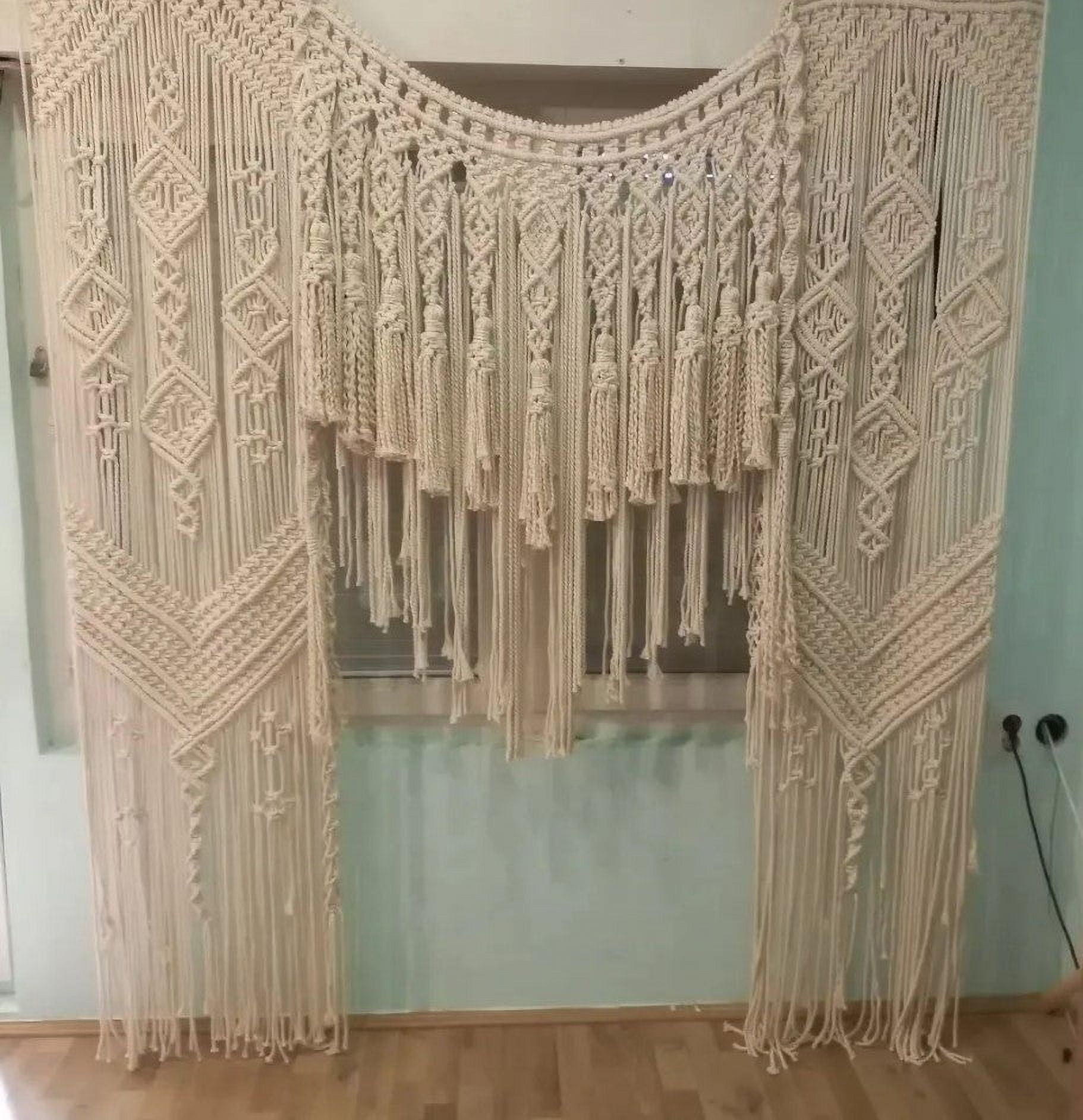 EL CLASICO OVERSEAS Tassel Backdrop, Macrame Wedding Backdrop, Wall ...