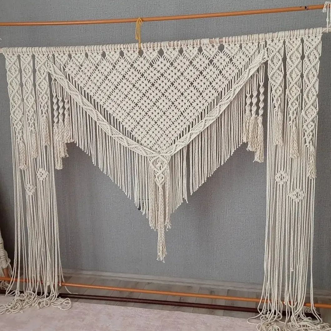 EL CLASICO OVERSEAS Unique Decor Backdrop, Macrame Wedding Backdrop W ...