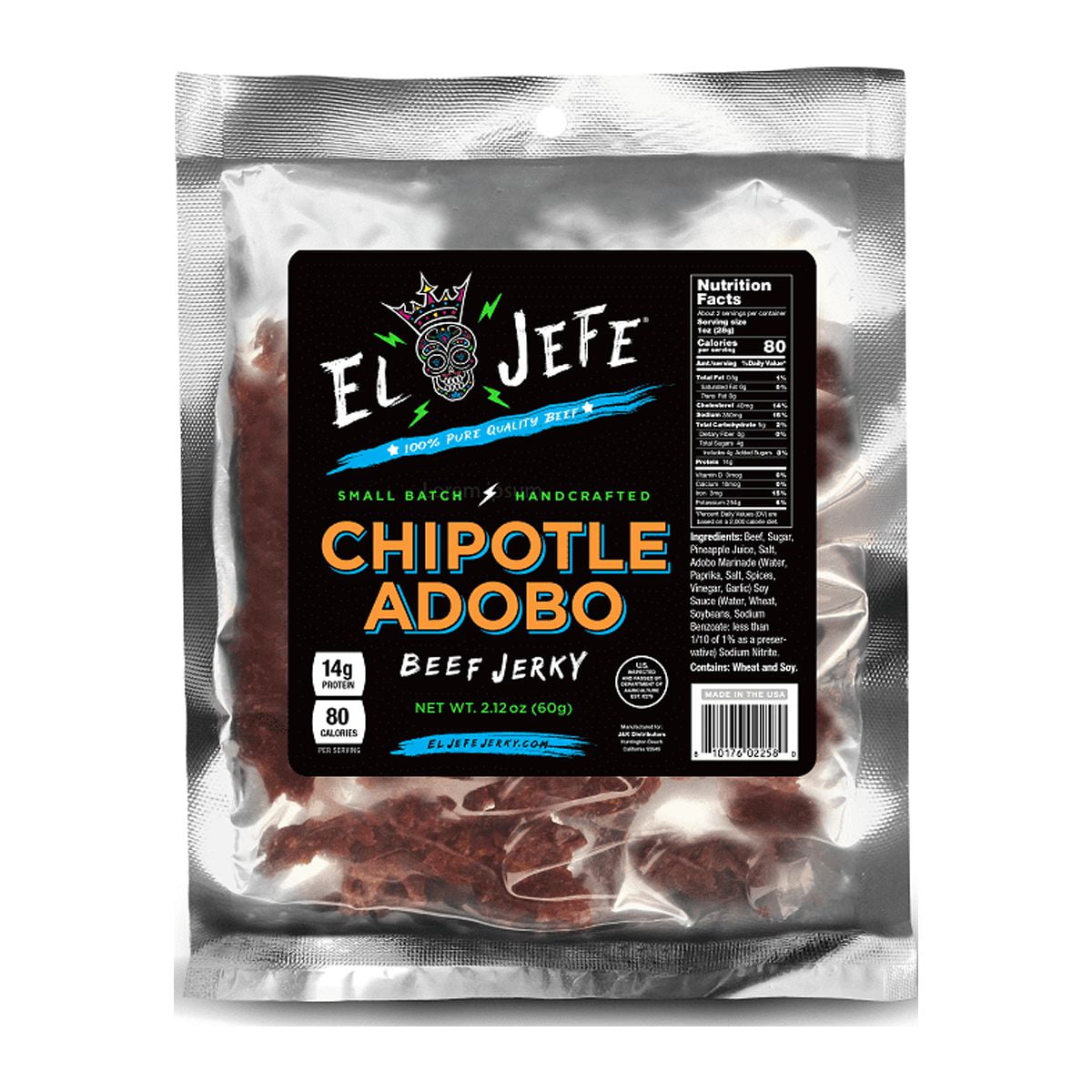 EL Jefe Chipotle Adobo Beef Jerky, 2.12 oz - Walmart.com