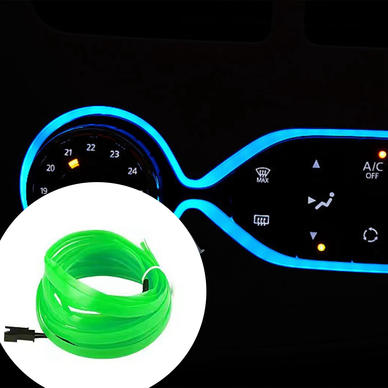 EL Wire Car Interior LED Strip Lights USB Powered Electroluminescent ...