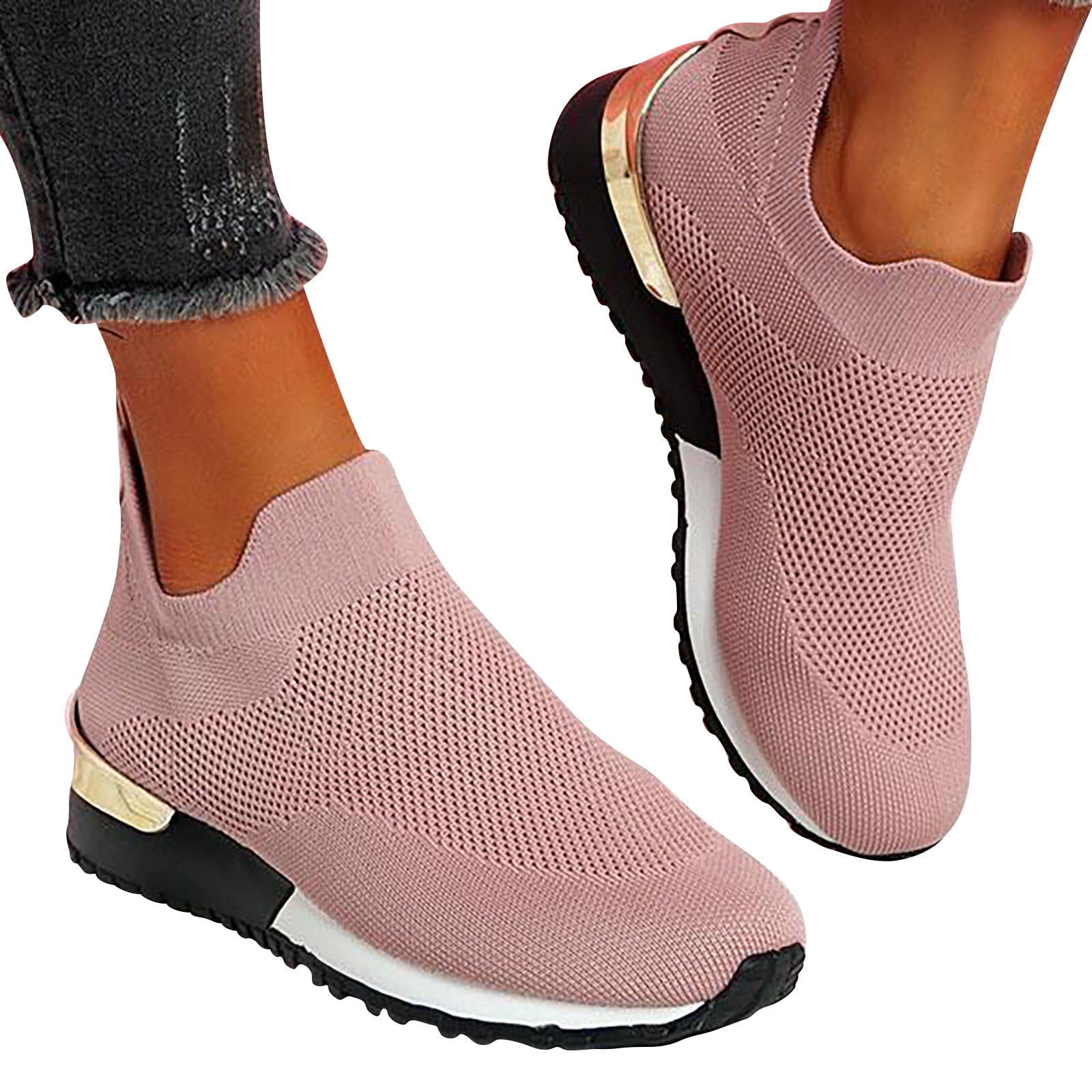 Kukoosong Sneakers for Women,Stretch Cloth Plus Size Spring Summer ...