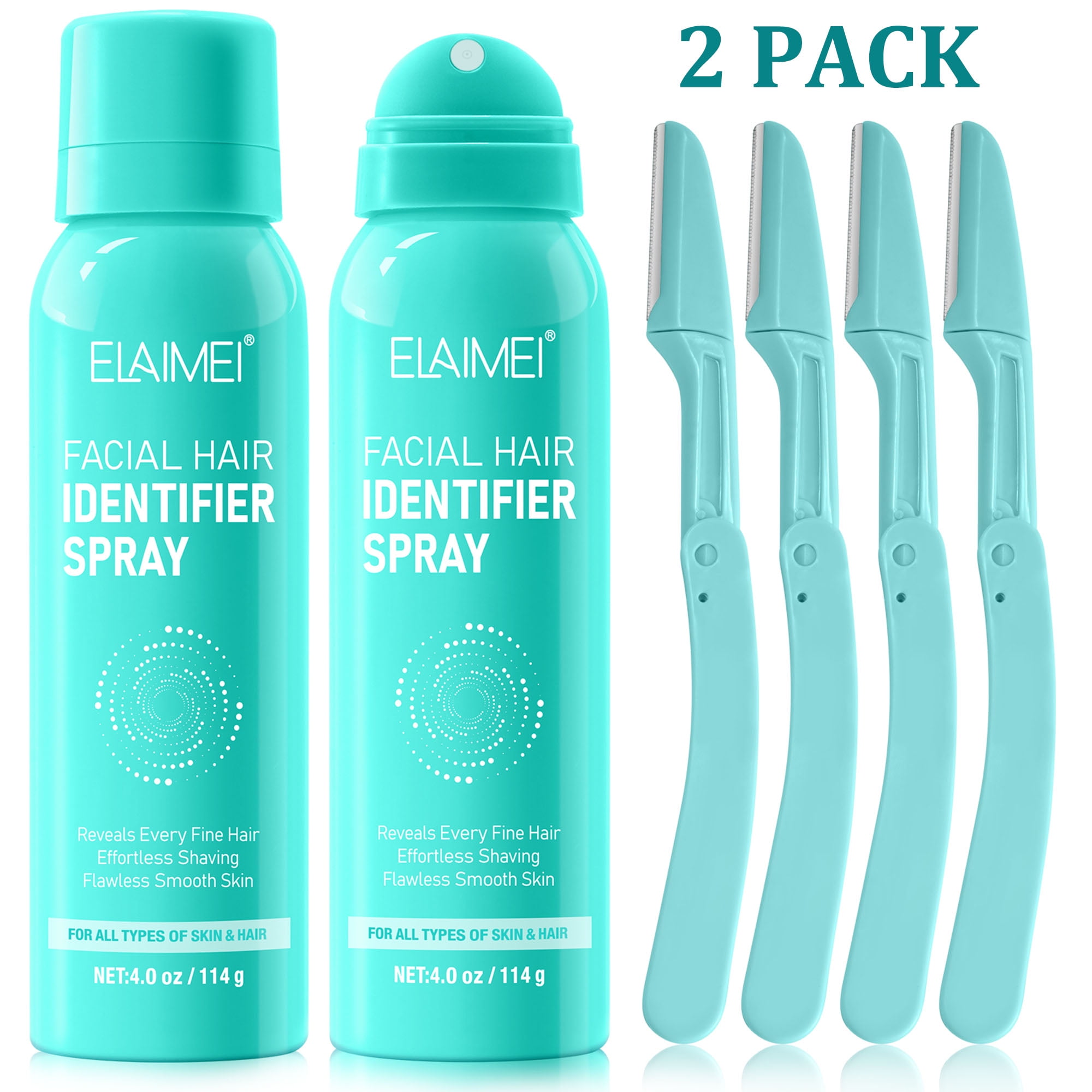 ELAIMEI Hair Identifier Spray Kit for Face Shaving, Dermaplaning Spray ...