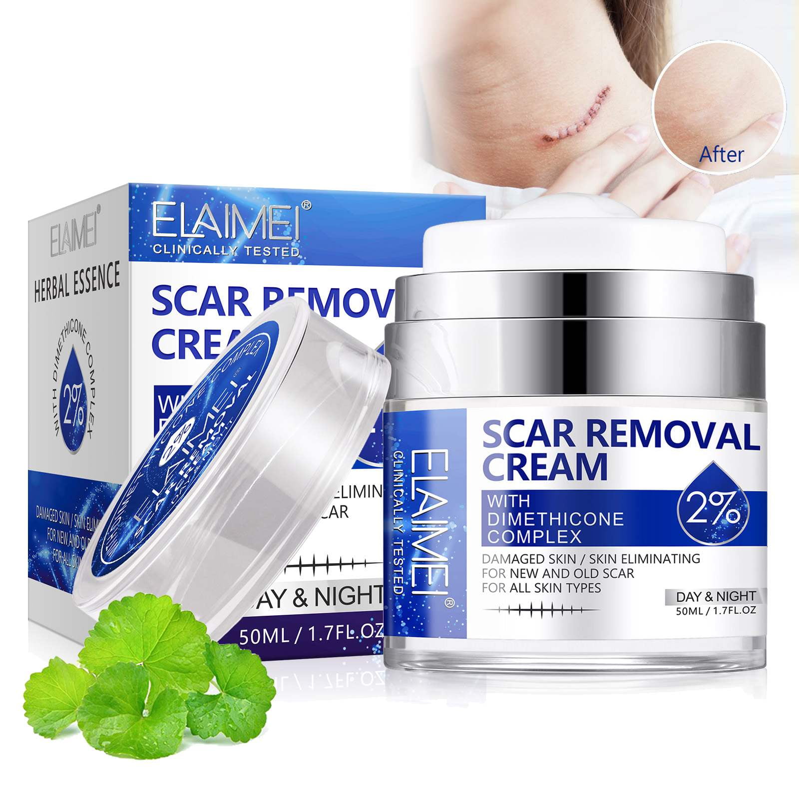 ELAIMEI Scar Removal Cream for Old & New Scars, Effectively Reduces Scars, Reduces Scar ...