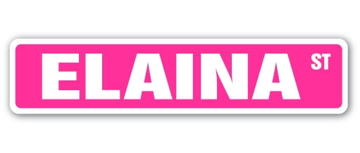 ELAINA Street Sign Childrens Name Room Sign | Indoor/Outdoor | 36" Wide ...