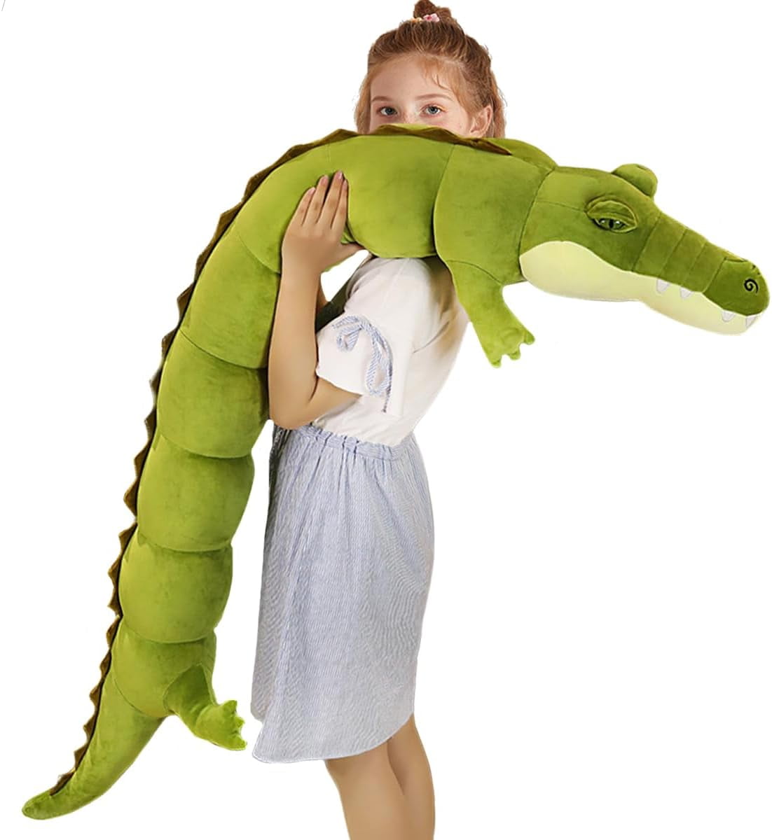 ELAINREN Large Realistic Crocodile Plush Giant Alligator Stuffed Animal ...
