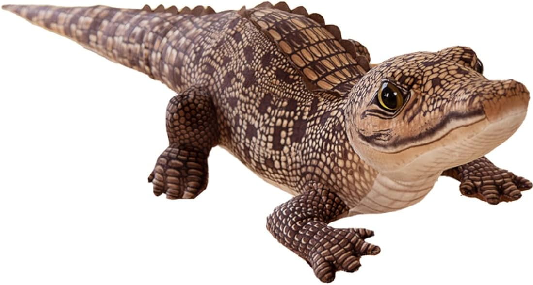ELAINREN Realistic Crocodile Stuffed Animals Lifelike Alligator Plush ...
