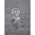 ELANZAA JEWELS- Adjustable Silver Ring Handmade Wire Wrap Spiral Band ...