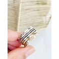 ELANZAA JEWELS- Sterling Silver Spinner Ring Two Tone Handmade Fidget ...