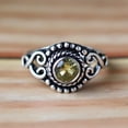 ELANZAA JEWELS- Yellow Citrine Ring Adjustable Silver Band Boho ...