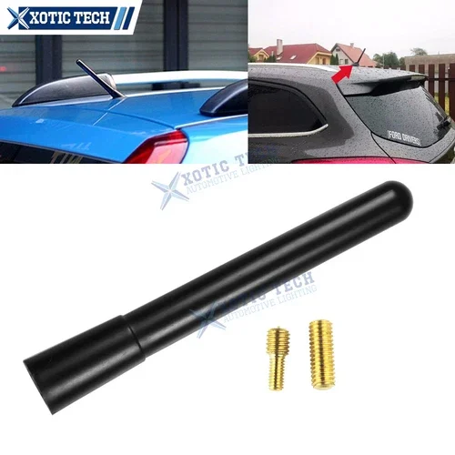 ELARA- 1 Piece 4" Car Truck Black Screw Type Sport Short Stubby ...