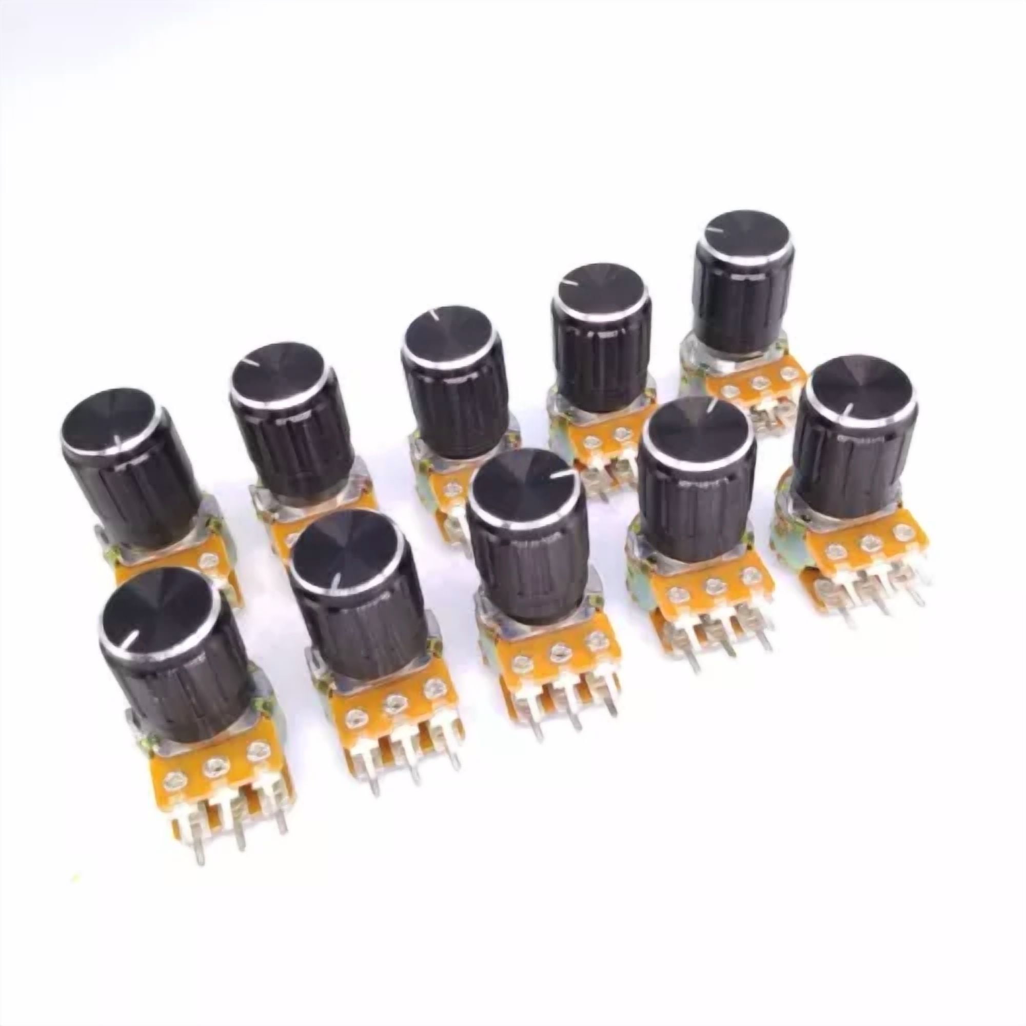 ELARA- 10 Units 100K B100K Ohm Linear Taper Rotary Dual Potentiometer ...