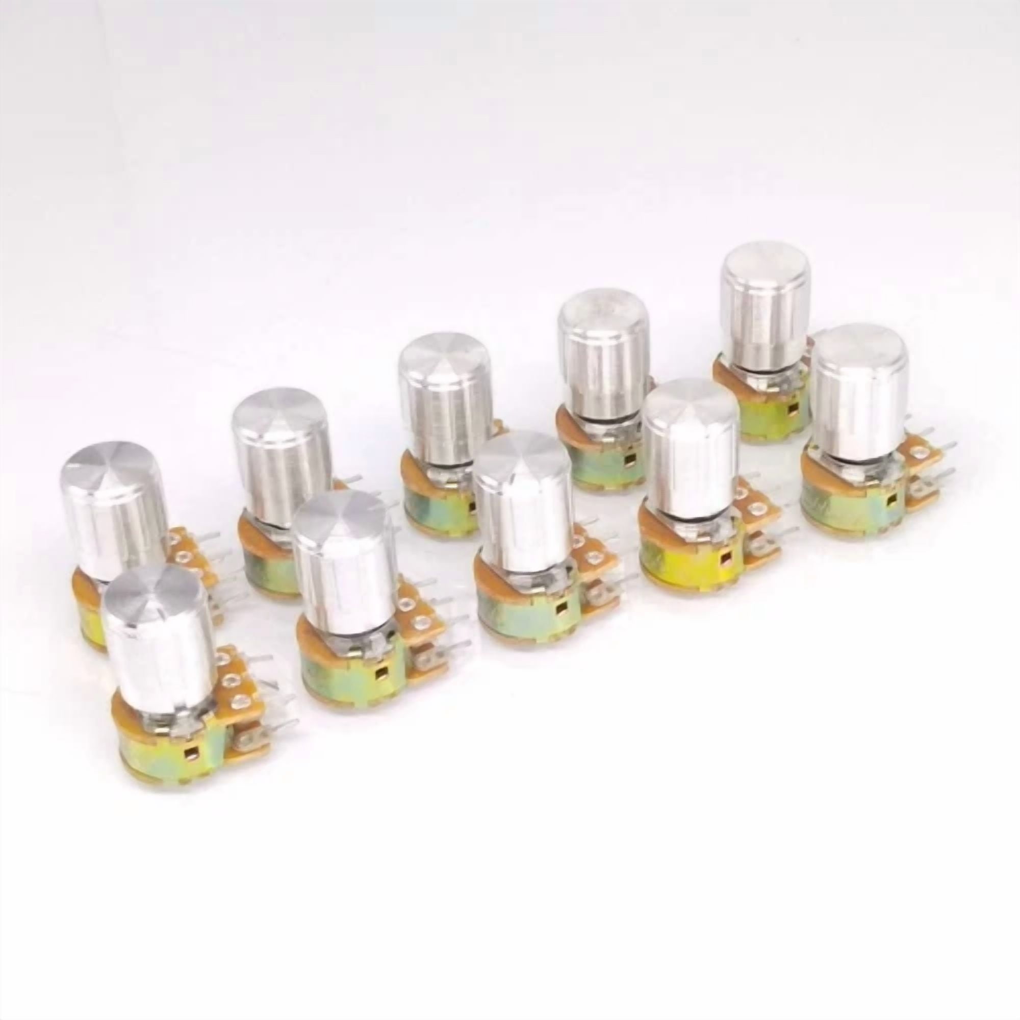 ELARA- 10 Units 100K B100K Ohm Linear Taper Rotary Dual Potentiometer ...