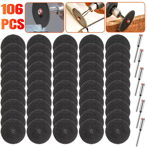 ELARA- 106Pcs 1/8In Fiberglass Reinforced Cutting Wheel For Dremel ...