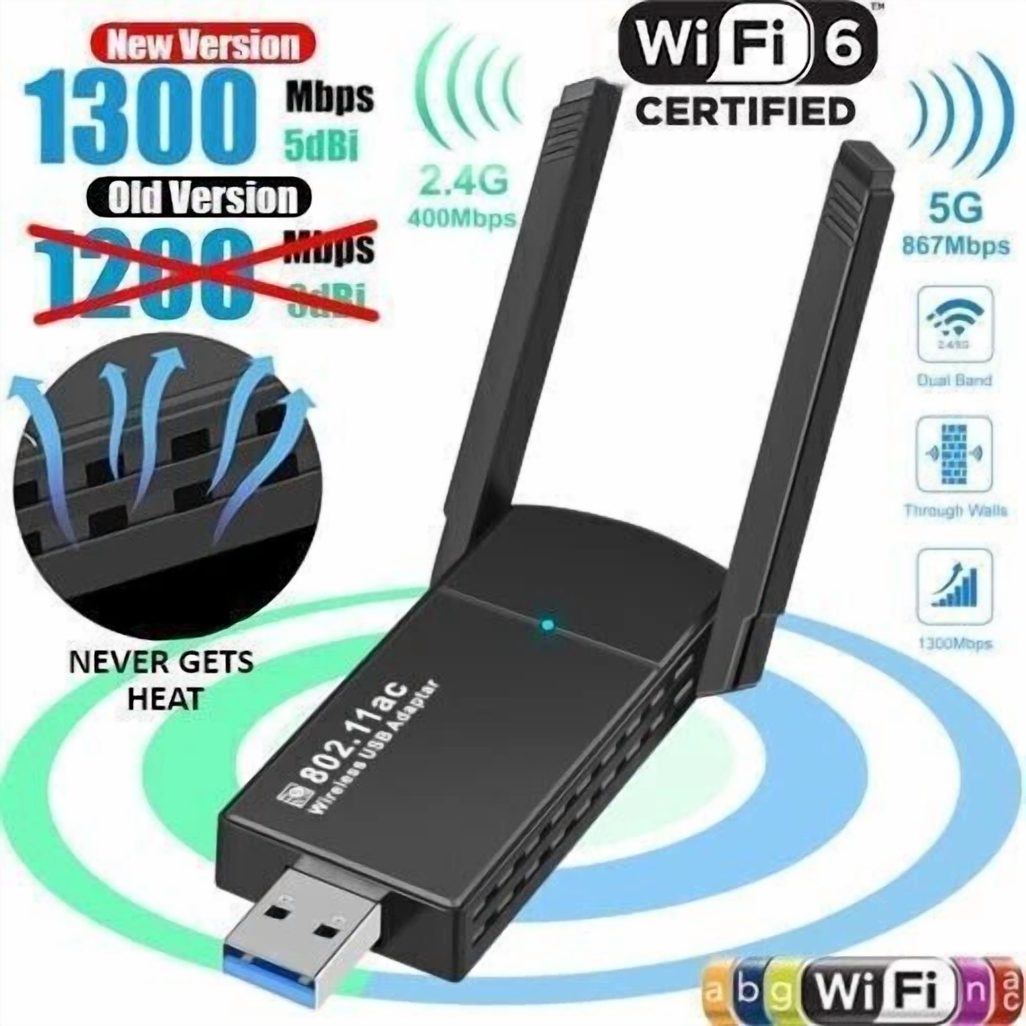 ELARA- 1300Mbps Long Range Dual Band 5Ghz Wireless Network Dongle Usb 3 ...