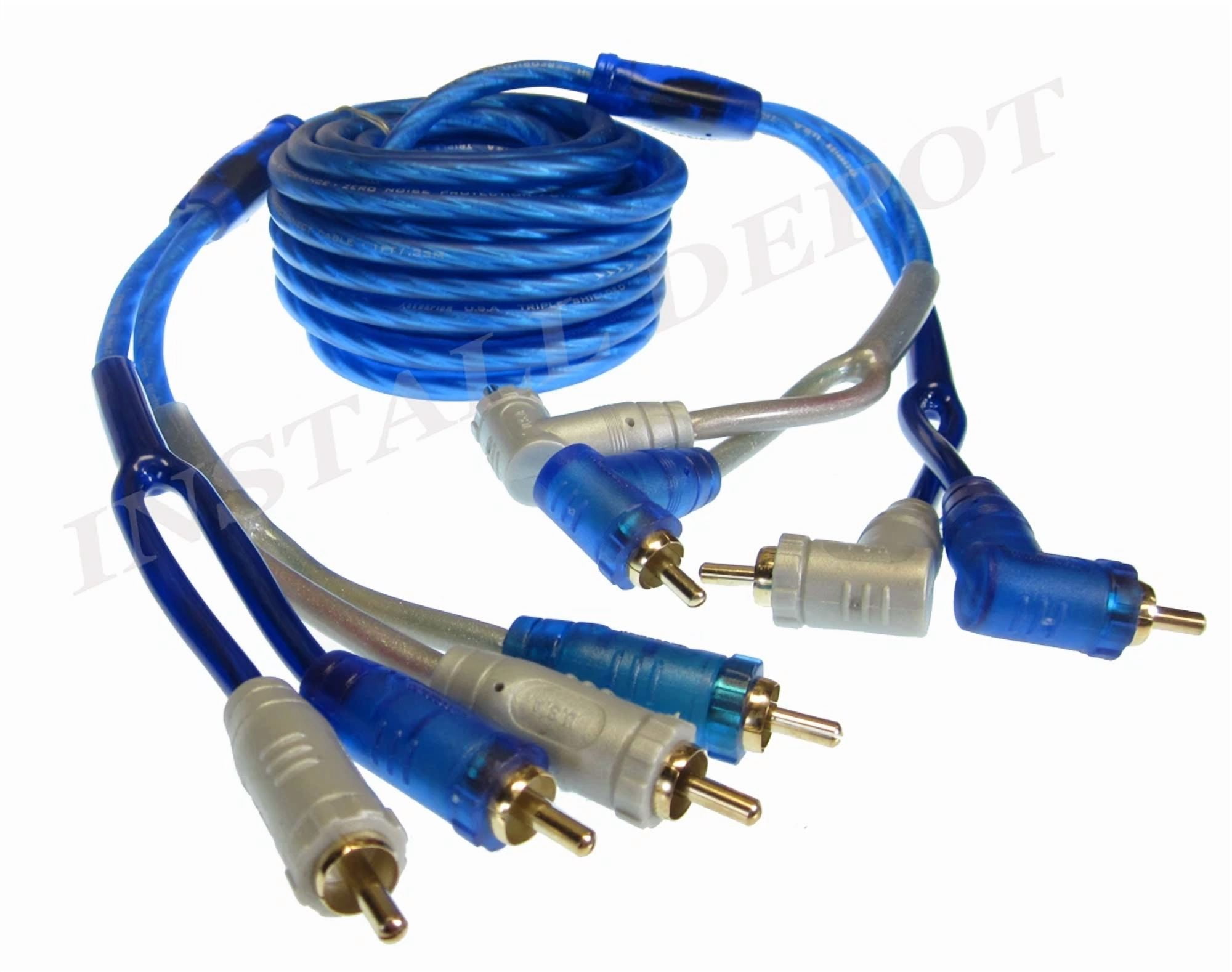 ELARA- 17 Ft High End 4 Channel Competition Grade Rca Cables Triple ...