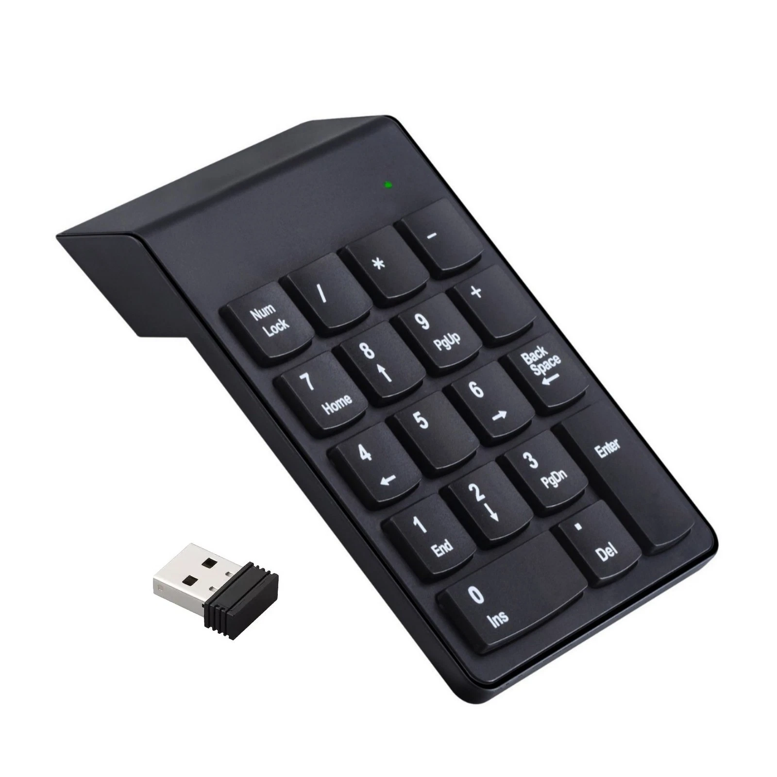 ELARA- 18-Key Wireless Number Keyboard W/2.4G Usb Receiver 33Ft Range ...
