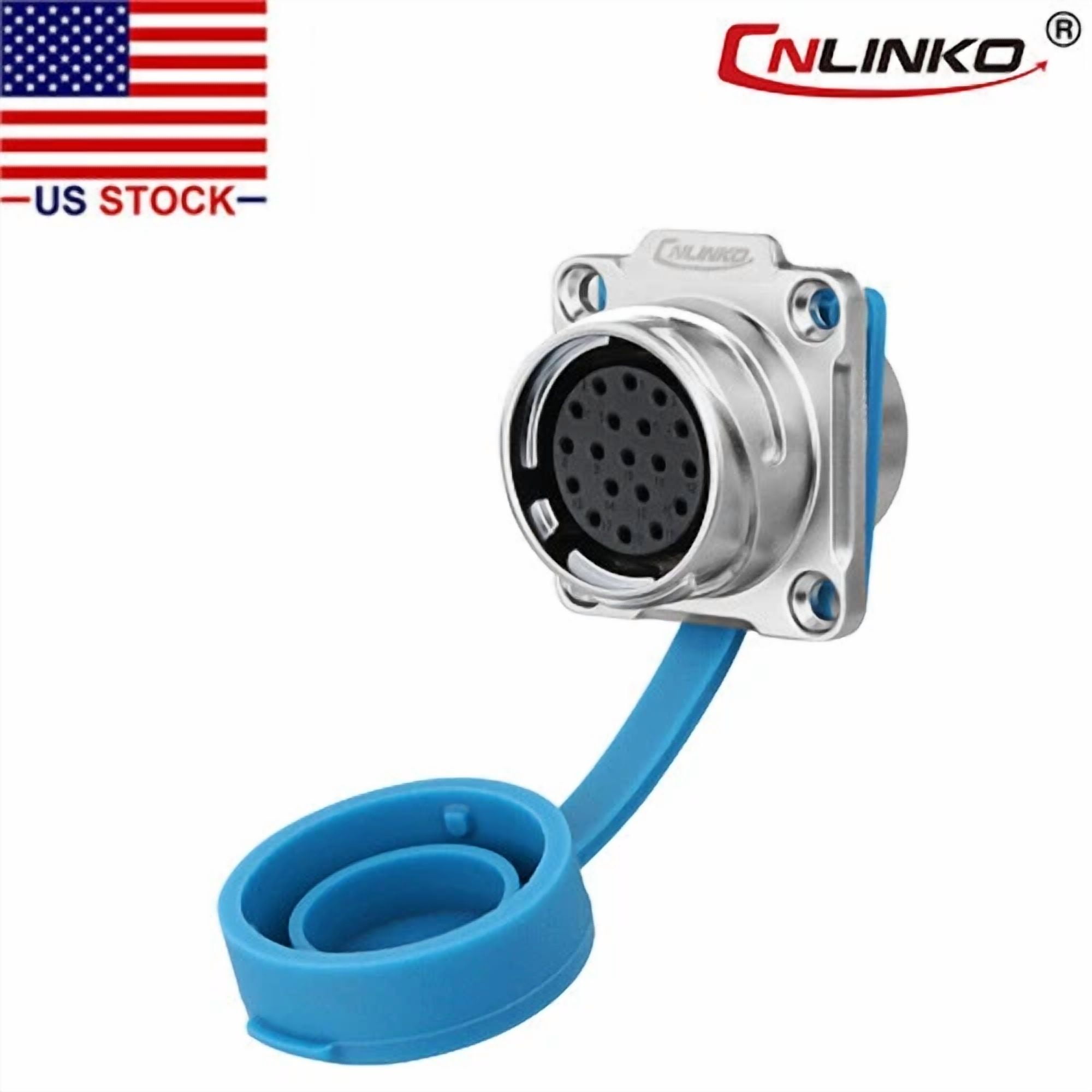 ELARA- 19 Pin Power Circular Connector Female Socket Outdoor Waterproof ...