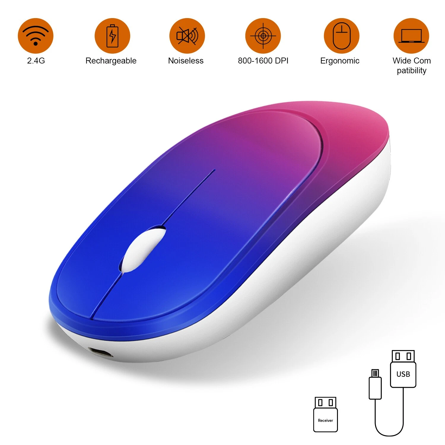ELARA- 2.4Ghz Wireless Optical Mouse Mice &Usb Receiver Adjustable Dpi ...