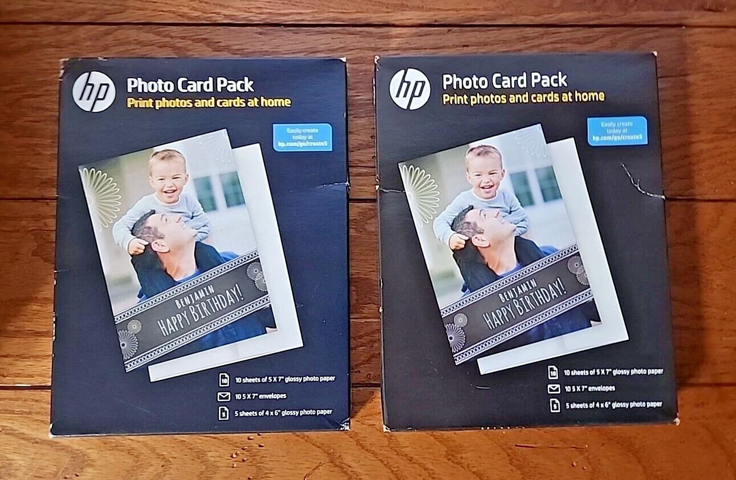 ELARA- 2 Hp Inkjet Printer Glossy Photo Card Picture Paper Pack 5” X 7 ...