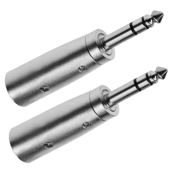 ELARA- 2 New 3Pin Xlr Male To 1/4 Trs Stereo Balanced Mic Microphone ...