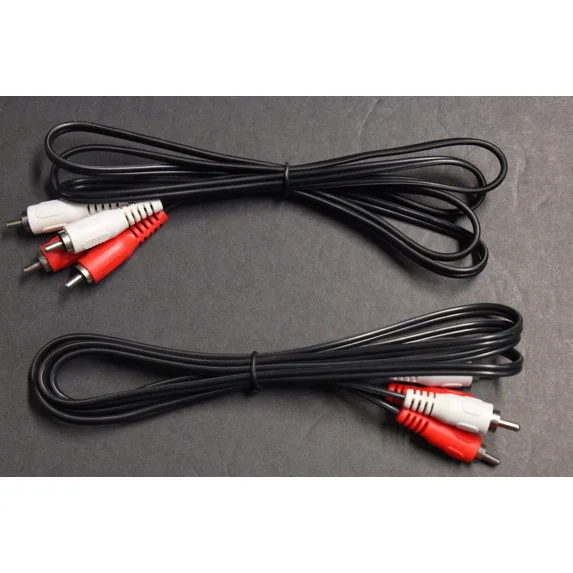 ELARA- 2 Pcs 3 Ft 5 In 2 Male To Male 2 Rca Stereo Audio Y Cord Cable 3 ...