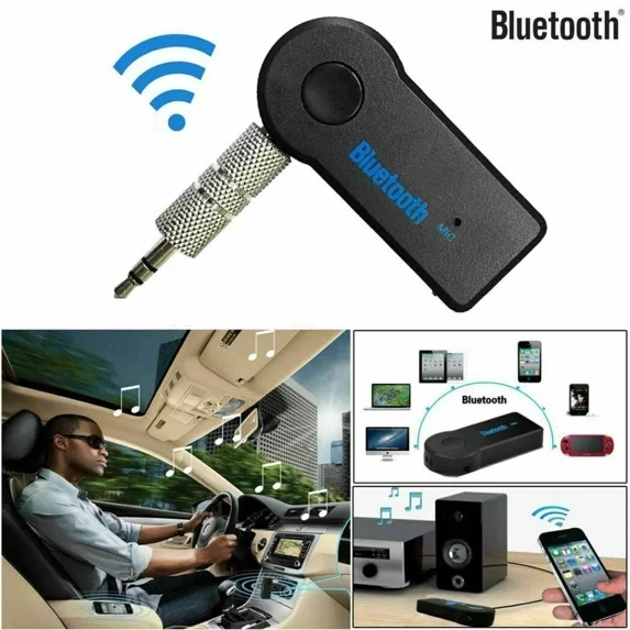 ELARA- 2X Wireless Bluetooth 3.5Mm Aux Audio Stereo Music Home Car ...