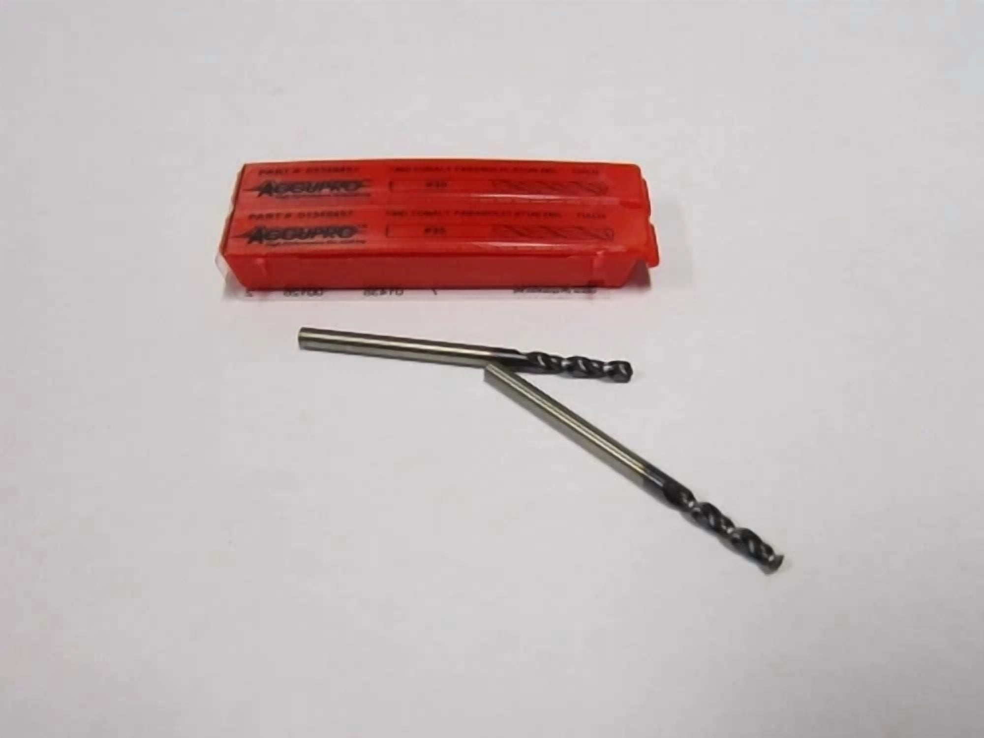 ELARA- #35 Wire Screw Machine Length Drill Bit Tialn Coat 2 Pieces ...
