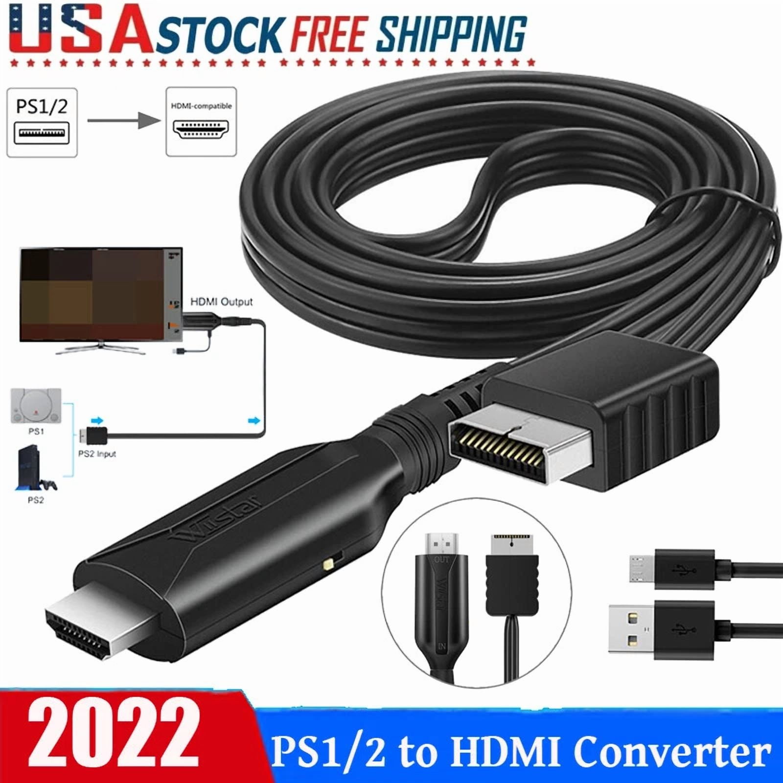 ELARA- 39" Ps1/Ps2 To Hdmi Converter Video Adapter For Sony 1/2/3 Hd Tv ...