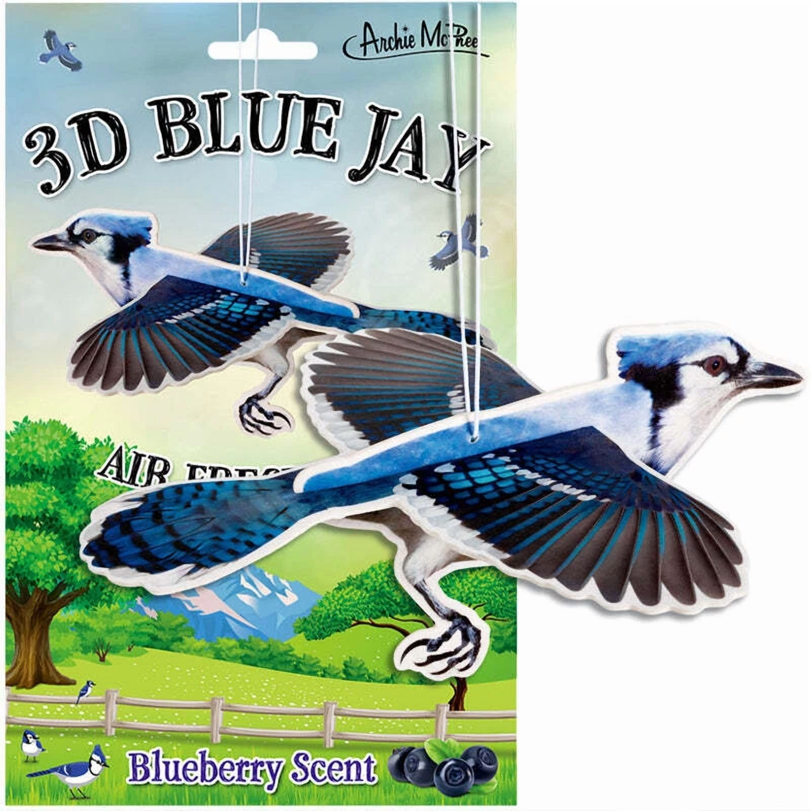 ELARA- 3D Blue Jay Bird Car Air Freshener - (Blueberry Scent) - Archie ...