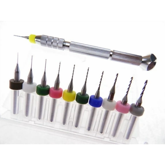 ELARA- .3Mm To 1.2Mm Pin Vise Micro Drill Bit Kit For Modeling Carving ...