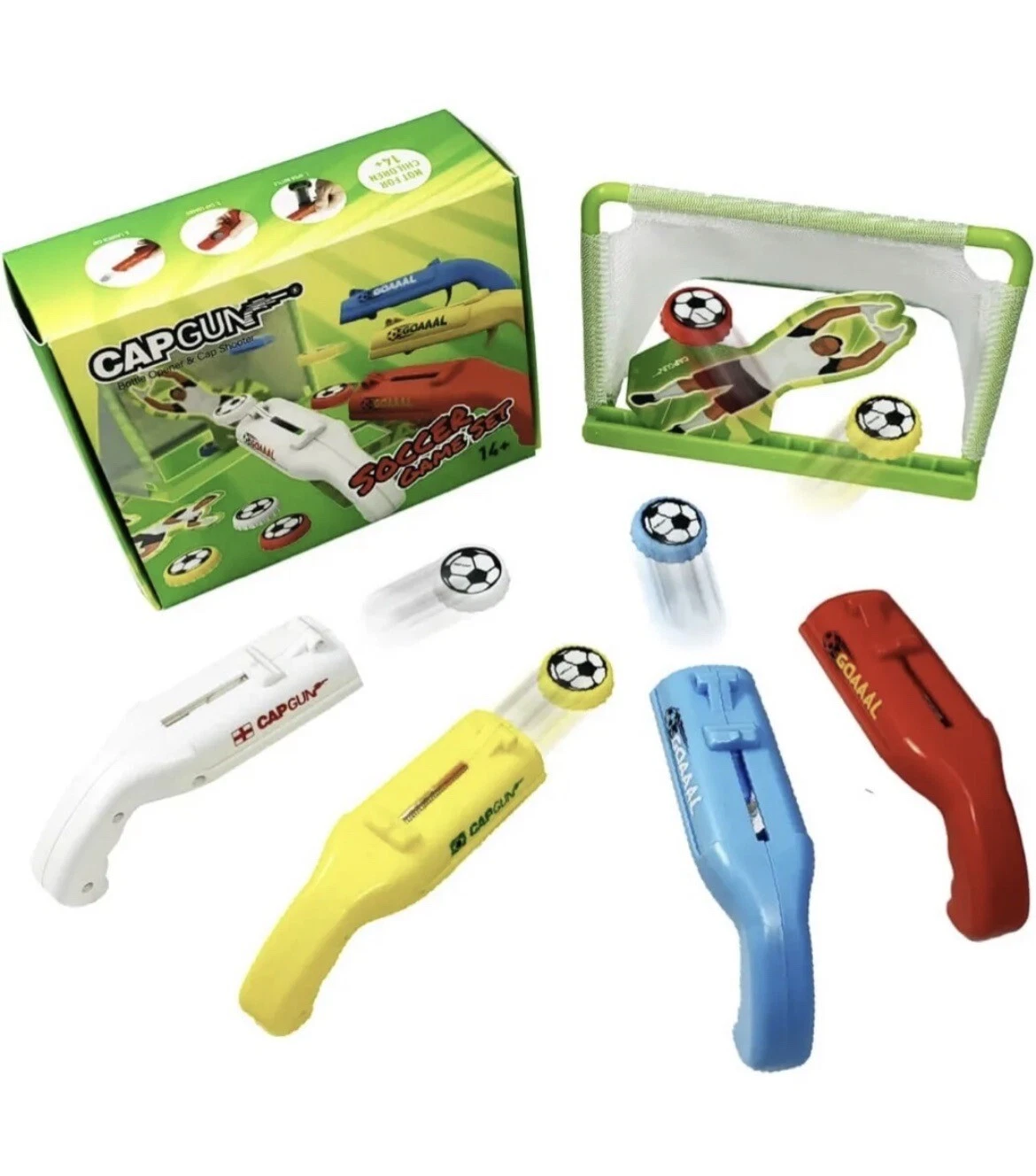 ELARA- 4 Pack Firing Cap Gun Launcher Shooter Bottle Opener Beer Cap ...